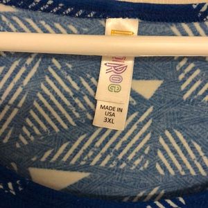 LuLaRoe | Tops | Lularoe Royal Blue Geometric Pattern Top | Poshmark